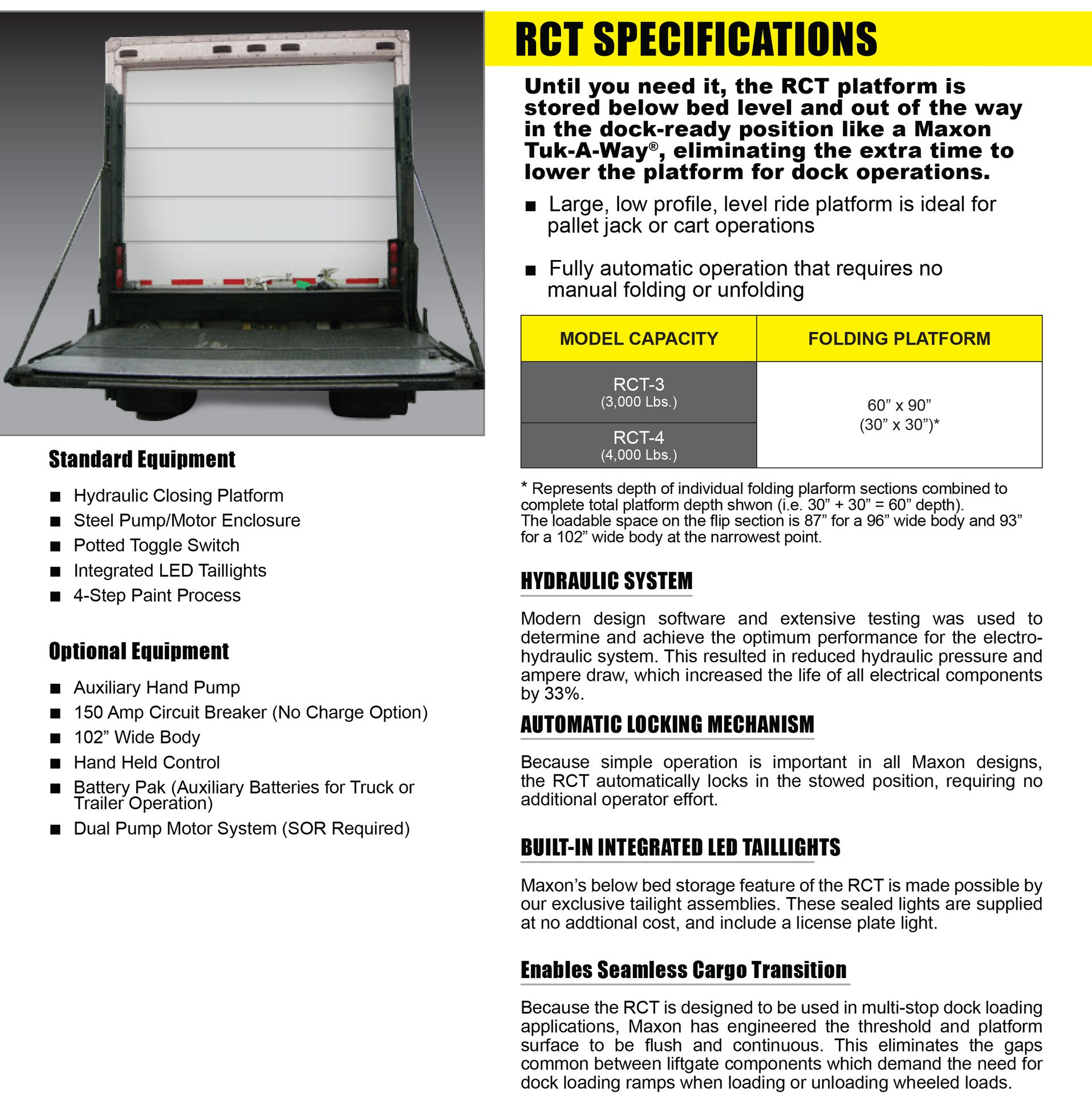 Maxon MRCT - Maxon Railift RCT | Equipment Specialists